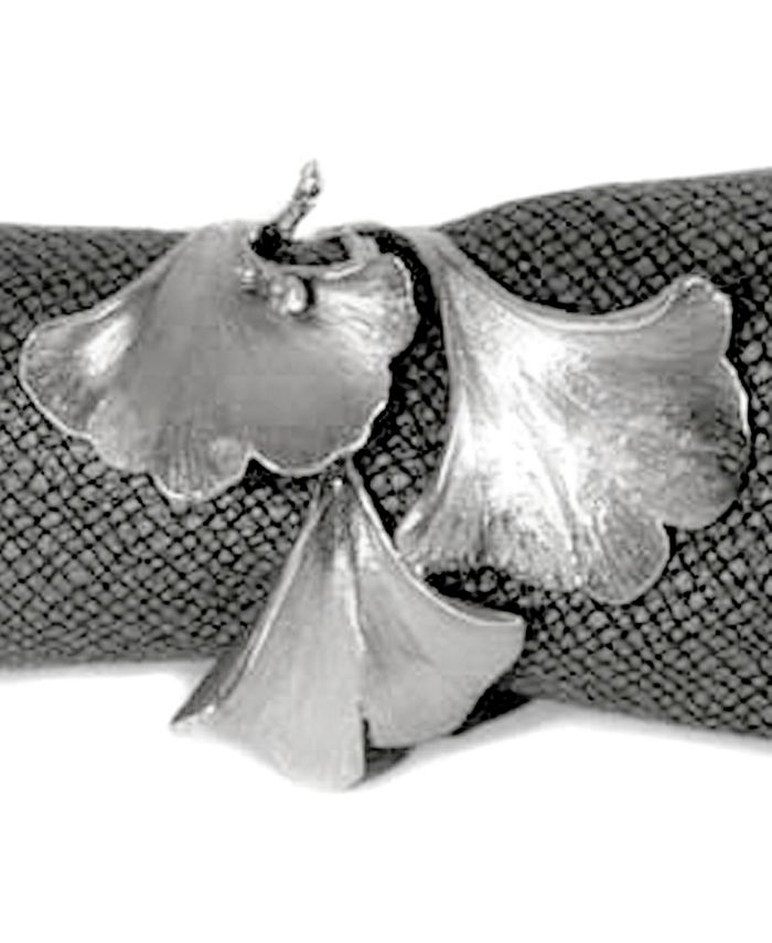 Michael Michaud Gingko Napkin Rings - Macy's