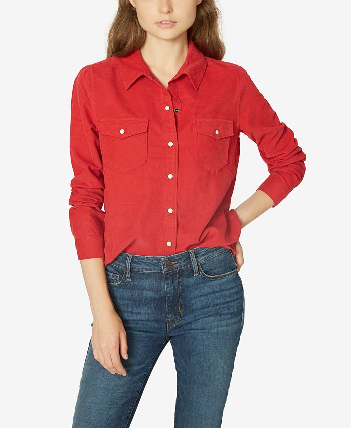 Sanctuary Cotton Snap-Front Shirt - Macy's