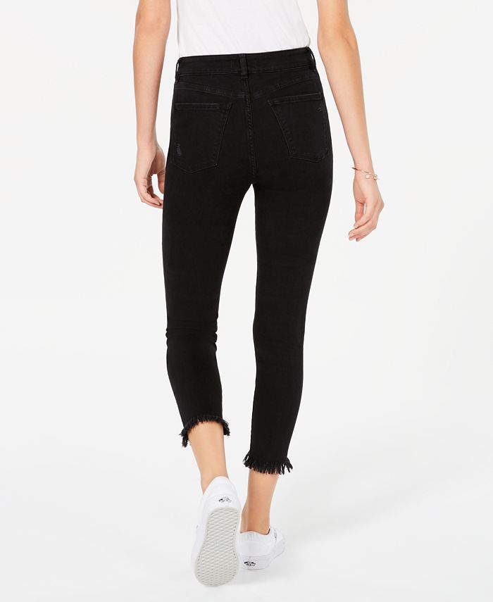 DL 1961 Farrow High Rise Raw Hem Cropped Skinny Jeans - Macy's