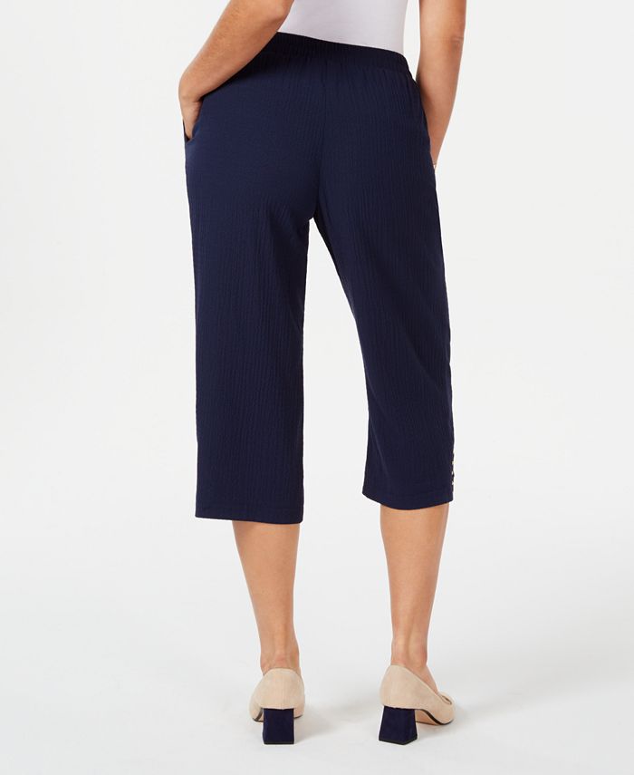 JM Collection Textured Studded Capris, Created for Macy's - Macy's