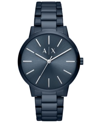 A|X Armani Exchange Men's Cayde Blue Stainless Steel Bracelet Watch ...