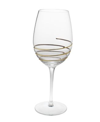 Classic Touch Vivid Water Glasses With 14K Gold Swirl Design- Set Of 6 ...