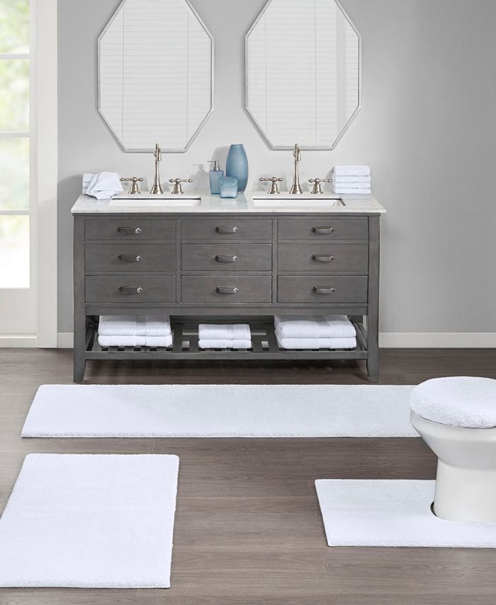 Madison Park Signature Marshmallow Contour Bath Rug, 20" x 24" - Macy's