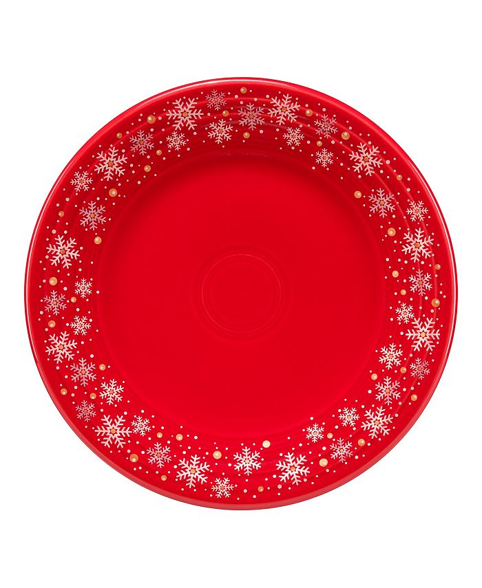 Fiesta Scarlet Snowflake 9" Lunch Plate, Created for Macy’s - Macy's
