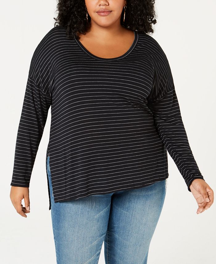 Soprano Trendy Plus Size Striped Top - Macy's