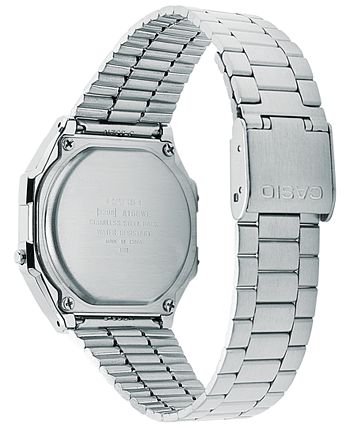 Casio Men's Digital Stainless Steel Bracelet Watch 36.3mm - Macy's