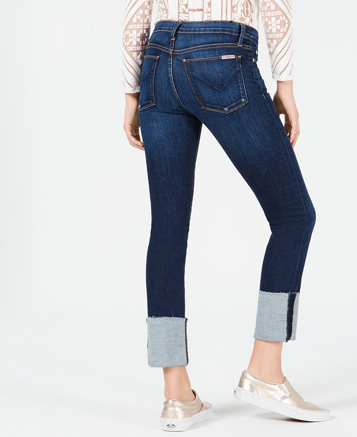 Hudson Jeans Deep Cuff Cropped Jeans - Macy's
