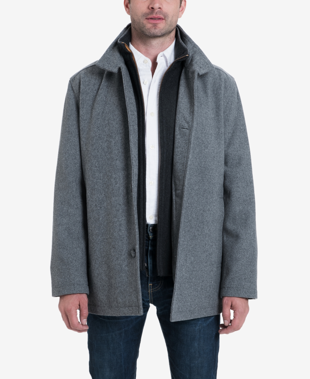 Click here for London Fog Mens Wool-Blend Layered Car Coat  Creat... prices