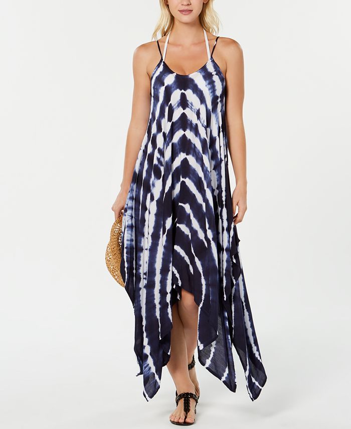 Raviya Tie-Dye Handkerchief-Hem Dress Cover-Up - Macy's