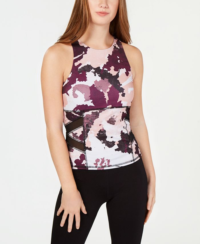 Material Girl Juniors' Mesh-Inset Tank Top, Created for Macy's - Macy's