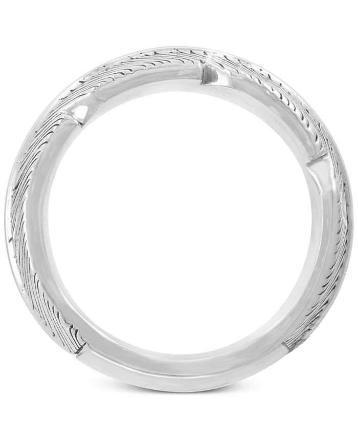 EFFY Collection EFFY® Men's Feather Ring in Sterling Silver - Macy's