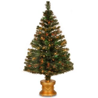 National Tree 48" Fiber Optic Fireworks Evergreen Tree - Macy's
