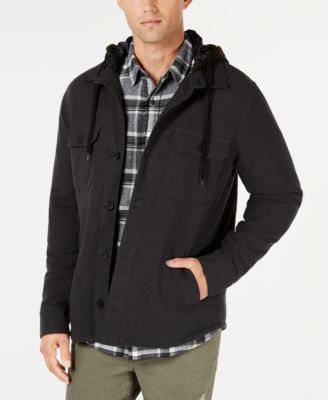 American Rag Men's Twill Sherpa Jacket, Created for Macy's - Macy's