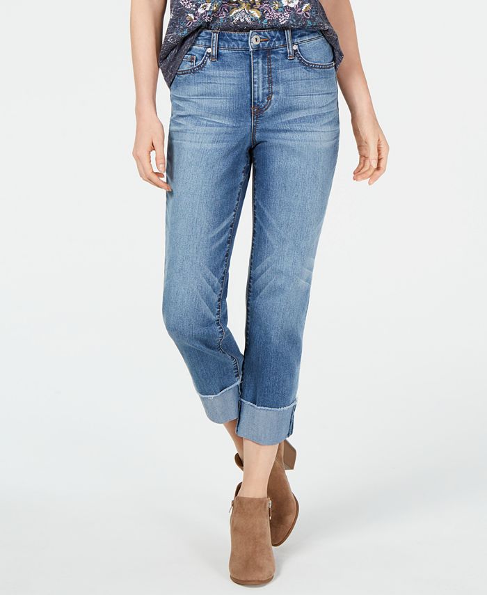 Style & Co High-Rise Cuffed Boyfriend Jeans, Created for Macy's - Macy's