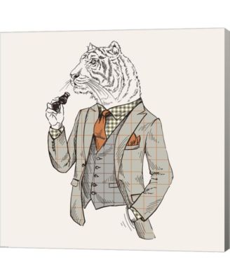 Tigerman By Graphinc Canvas Art - Macy's