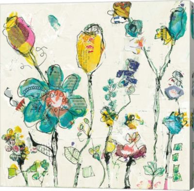 Metaverse Doodle Garden Cream By Kellie Day Canvas Art - Macy's