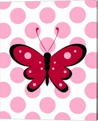 Metaverse Butterfly Polka Dots By Tamara Robinson Canvas Art - Macy's
