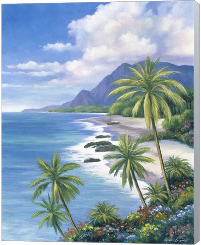 Metaverse Tropical Paradise Ii By John Zaccheo Canvas Art - Macy's
