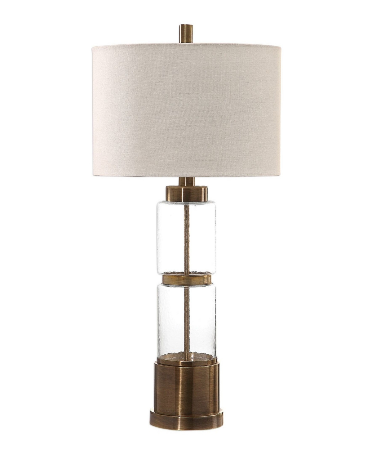 Click here for Uttermost Vaiga Glass Column Lamp - Open Misce prices