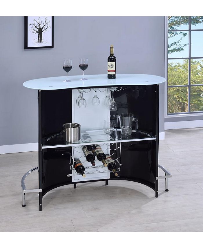 Coaster Home Furnishings Spencer Contemporary Frosted Glass Top Bar ...