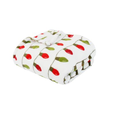 Hadley Christmas Lights Loft Fleece Decorative Throw, 50" X 60" - Macy's
