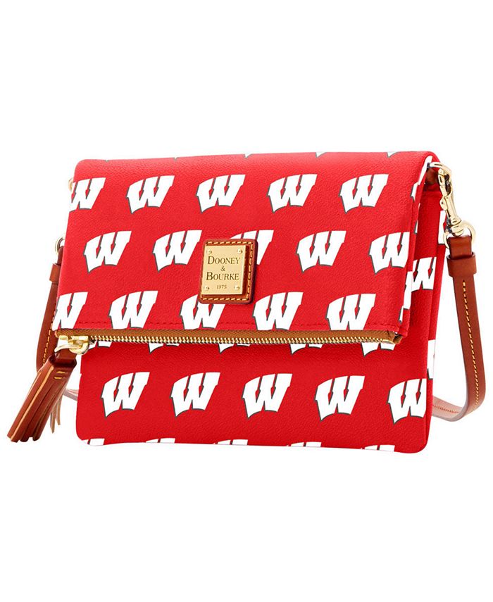 Dooney & Bourke Wisconsin Badgers Foldover Crossbody Purse - Macy's