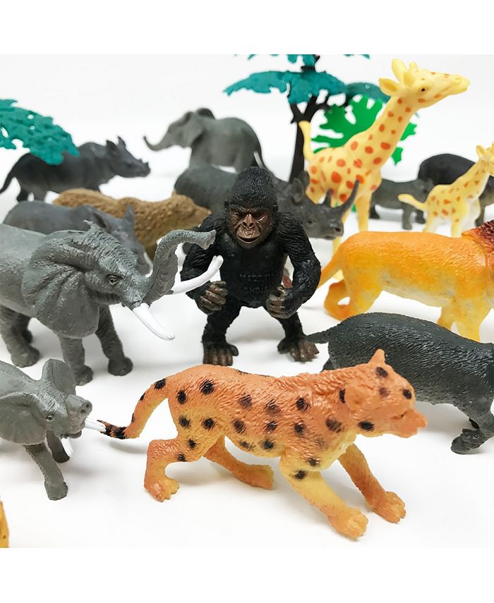 Boley 40 Piece Bucket Of Safari Animal Figures - Macy's