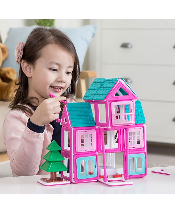 Magformers Sweet House 64 Piece Magnetic Construction Set - Macy's