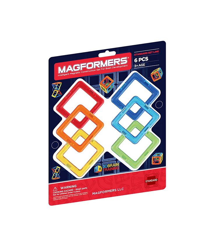 Magformers Squares 6 Piece Magnetic Construction Set - Macy's