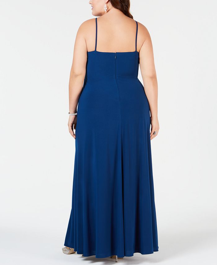 Morgan & Company Trendy Plus Size Lace Gown - Macy's
