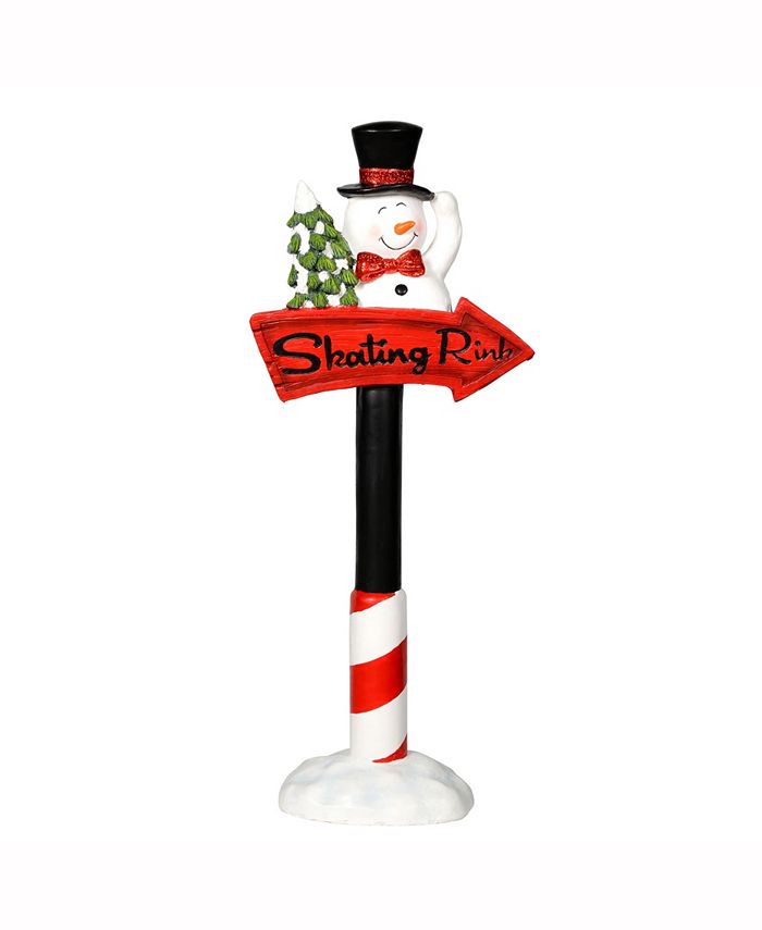 Vickerman 36" Snowman Skating Rink Sign - Macy's
