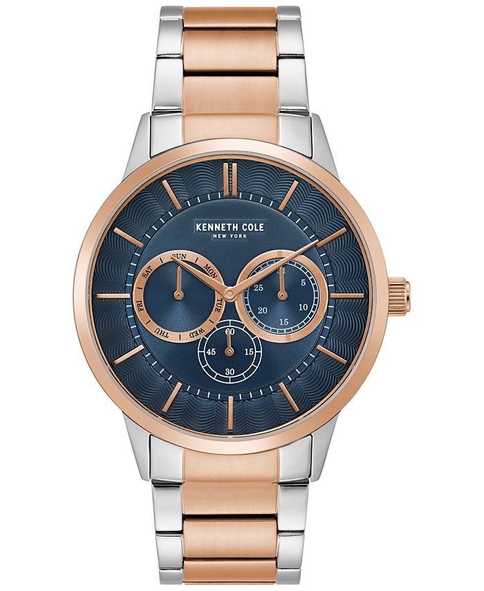 Kenneth Cole New York Men's Two-Tone Stainless Steel Bracelet Watch ...