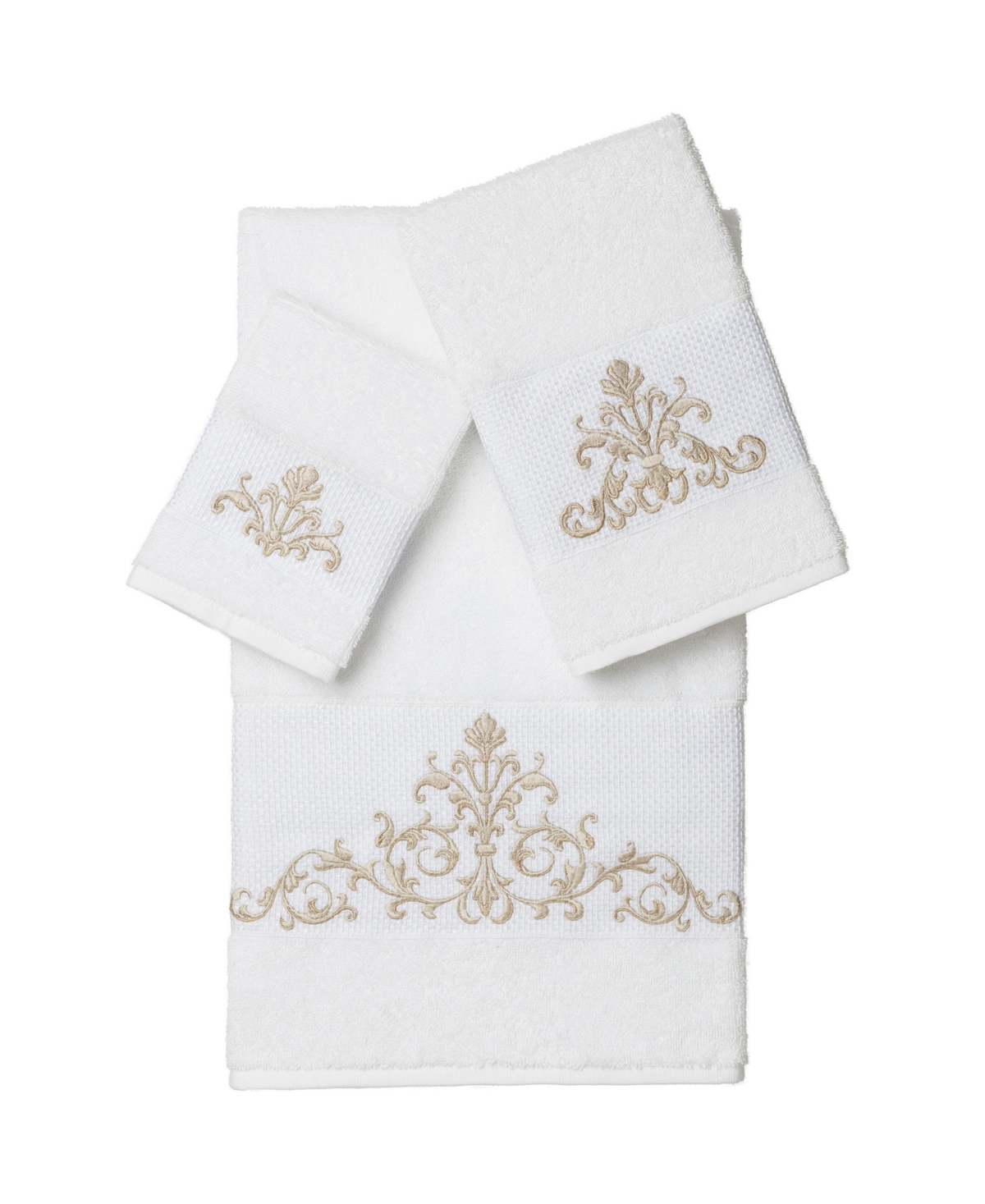 Click here for Linum Home Scarlet 3-Pc. Embellished Towel Set - W... prices