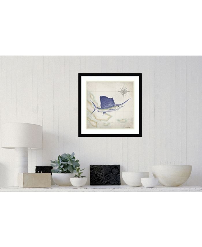 Amanti Art Sailfish Map II Framed Art Print - Macy's