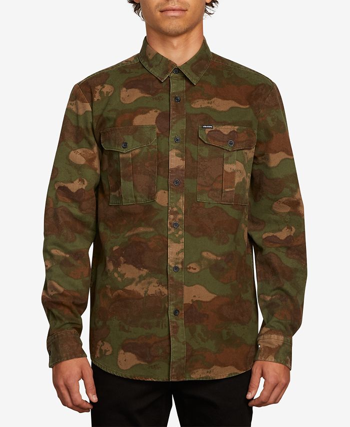 Volcom Men's Huckster Camo Shirt - Macy's
