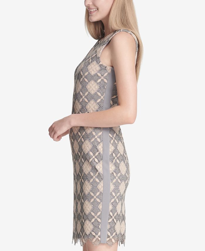 Calvin Klein Diamond-Lace Sheath - Macy's