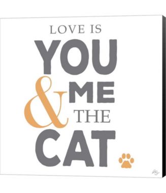 You Me and the Cat by Kimberly Glover Canvas Art - Macy's