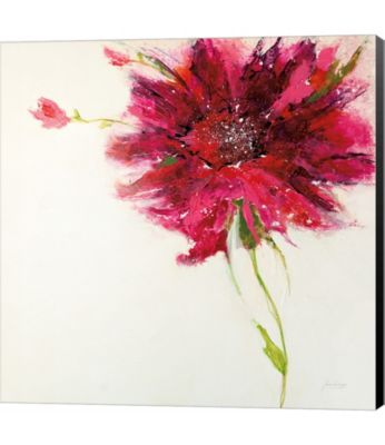 Metaverse Pink Daisy on White by Shirley Novak Canvas Art - Macy's