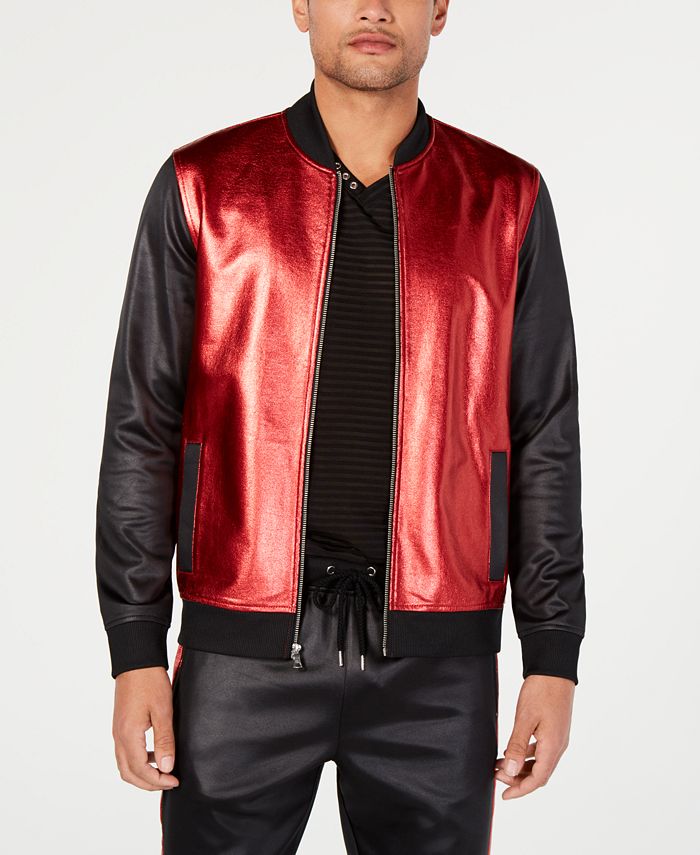 INC International Concepts I.N.C. Men's Metallic Sparkle Bomber Jacket ...