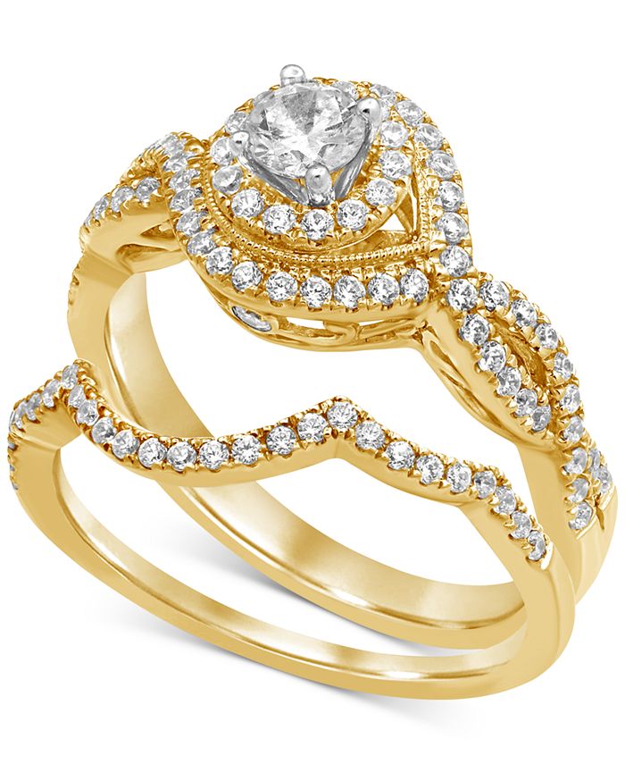 Macy's Diamond Braided Bridal Set (3/4 ct. t.w.) in 14k Gold - Macy's