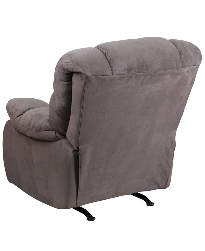 Flash Furniture Contemporary Softsuede Graphite Microfiber Rocker ...