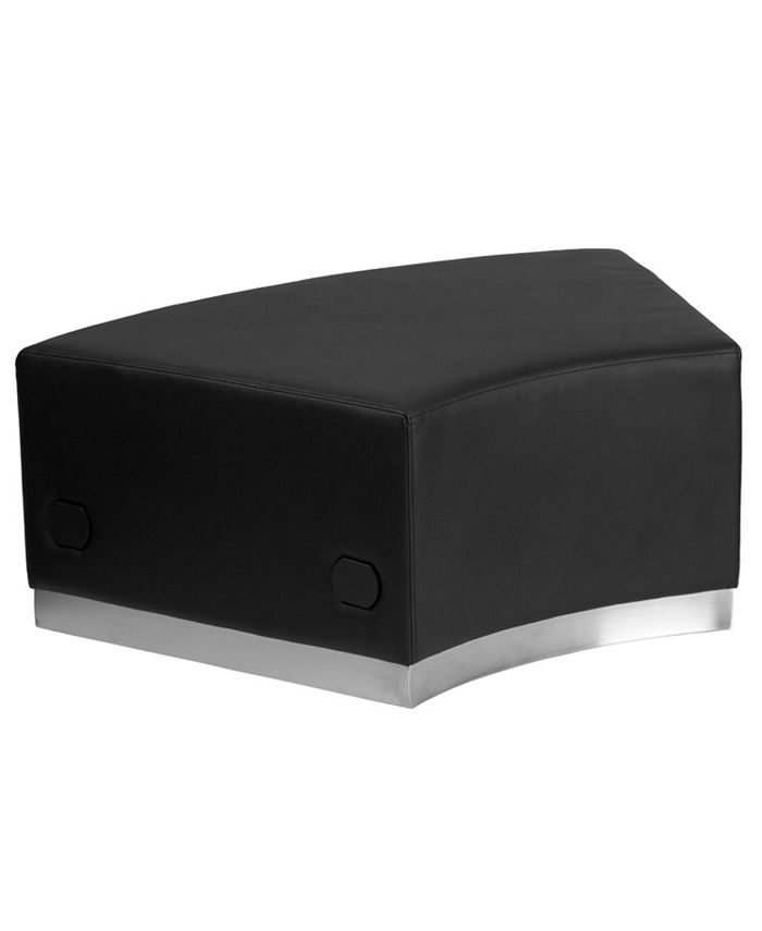 Flash Furniture Hercules Alon Series Black Leather Backless Convex ...