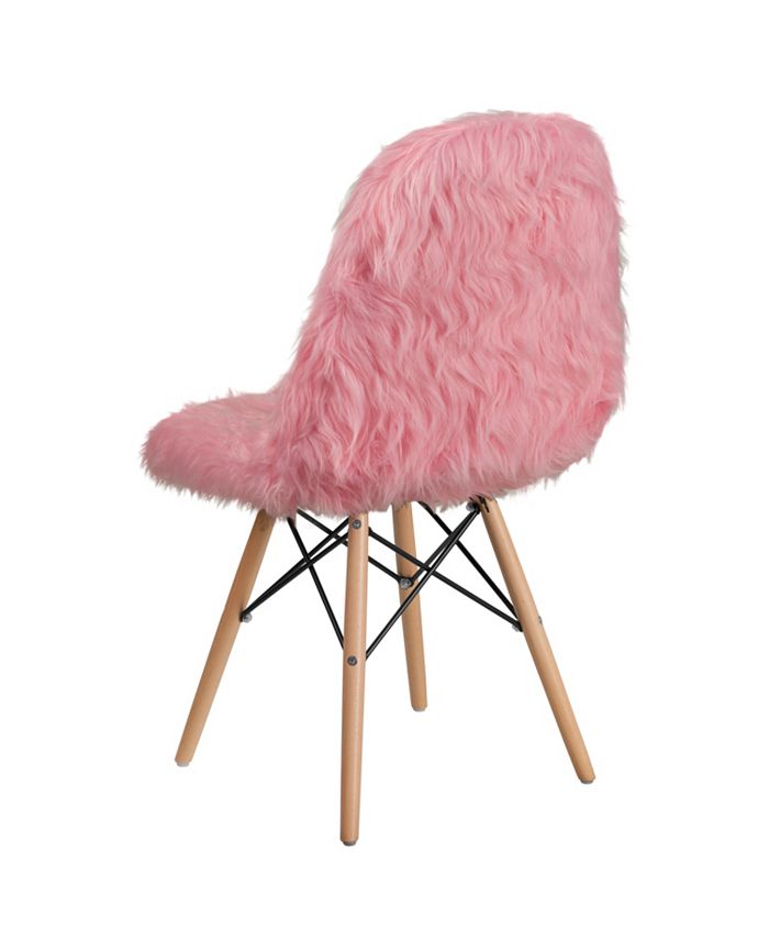 Flash Furniture Shaggy Dog Light Pink Accent Chair - Macy's