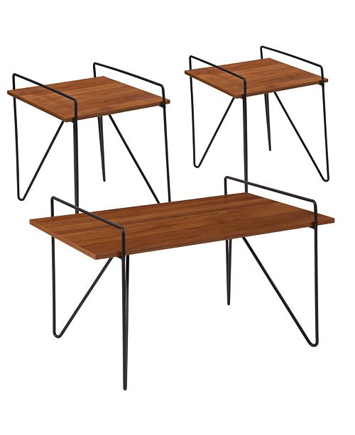 Flash Furniture Porter Collection 3 Piece Coffee And End Table Set In ...
