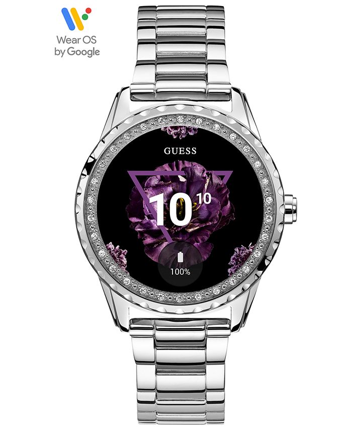GUESS Connect Women's Stainless Steel Bracelet Touchscreen Smart Watch ...