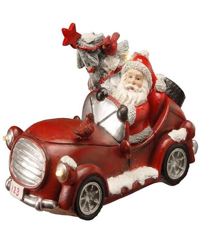 National Tree Company National Tree 7" Polyresin Santa Car with Battery ...
