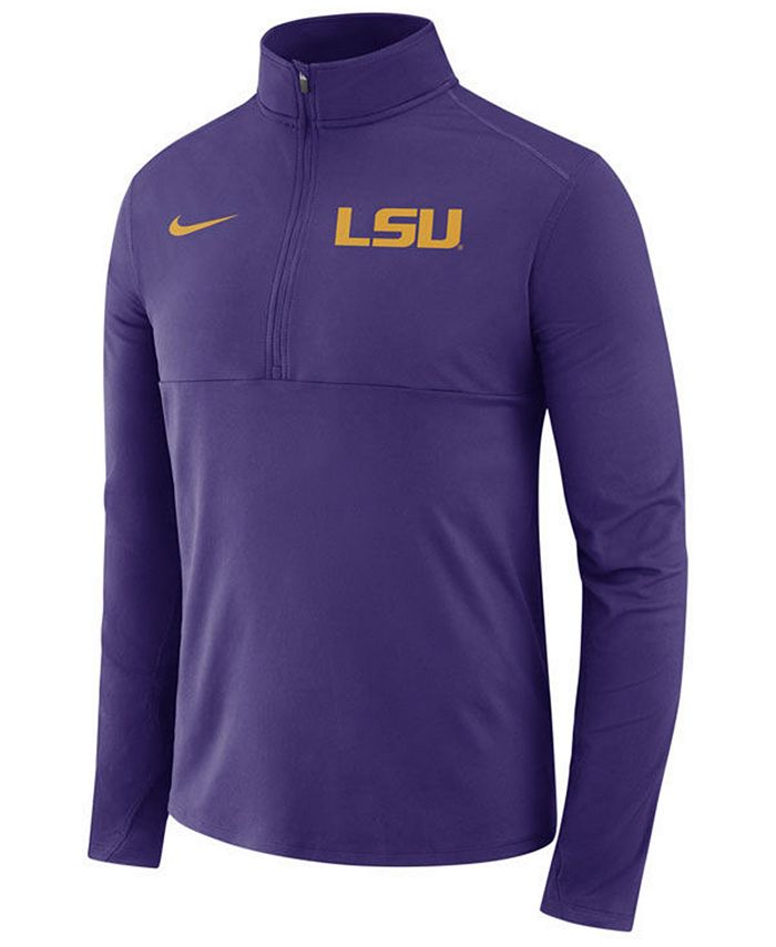 Nike LSU Tigers NCAA Men's Element Quarter Zip Pullover - Macy's