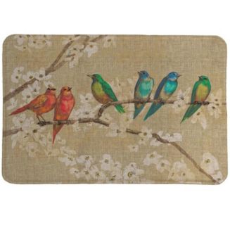 Birds And Blossoms Memory Foam Rug - Macy's