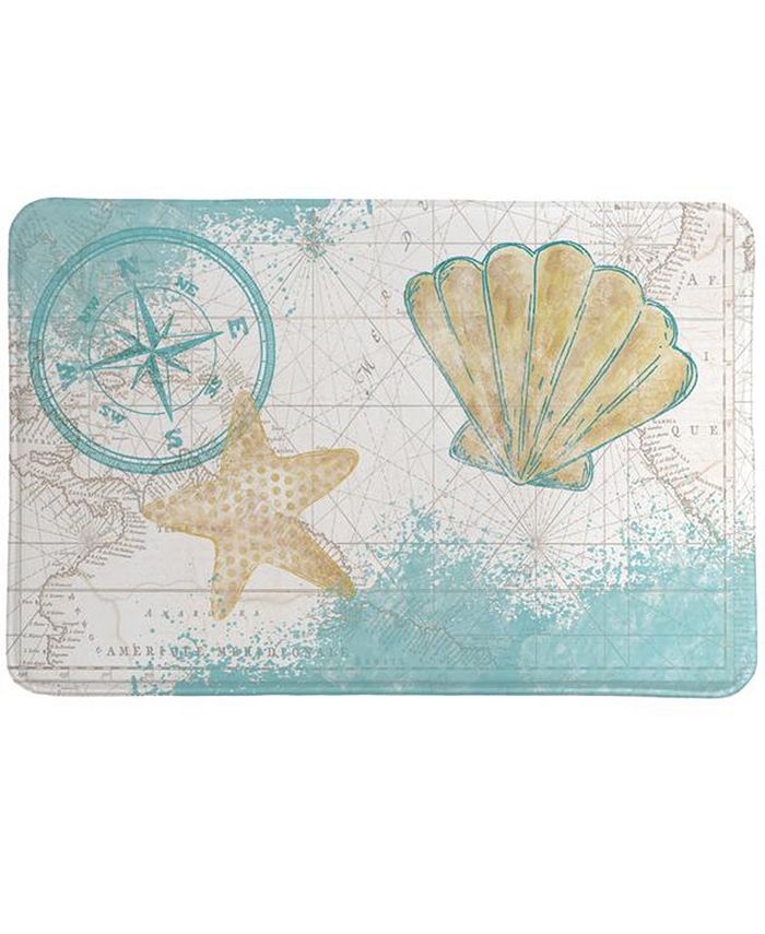 Laural Home Look To The Sea Memory Foam Rug - Macy's