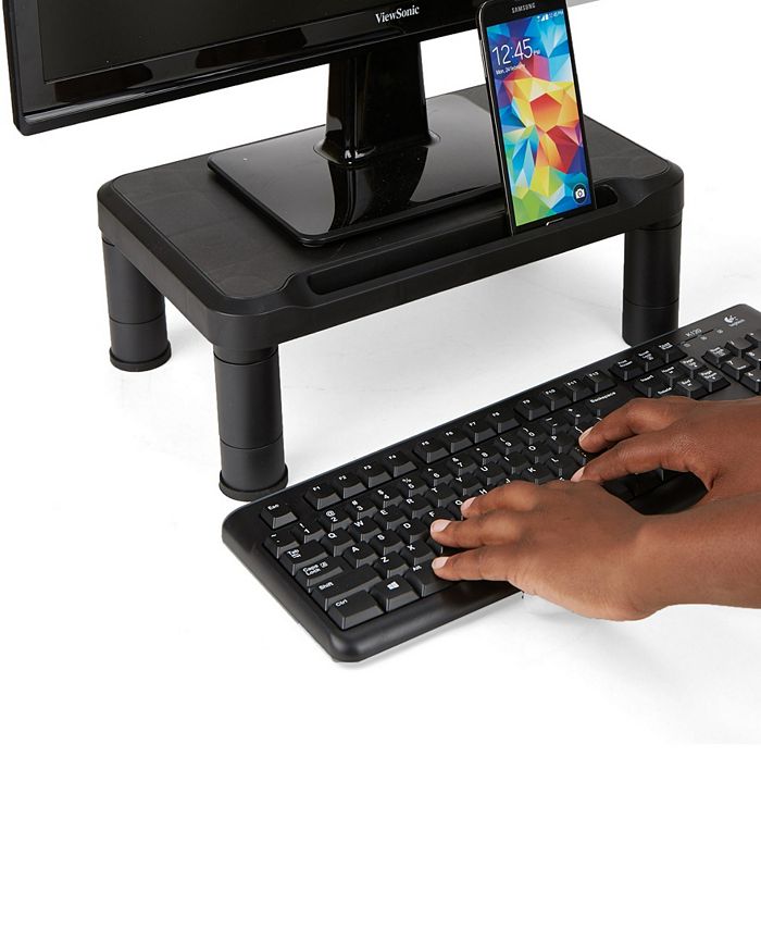 Mind Reader Small Monitor Stand, 2 Pack, Black - Macy's